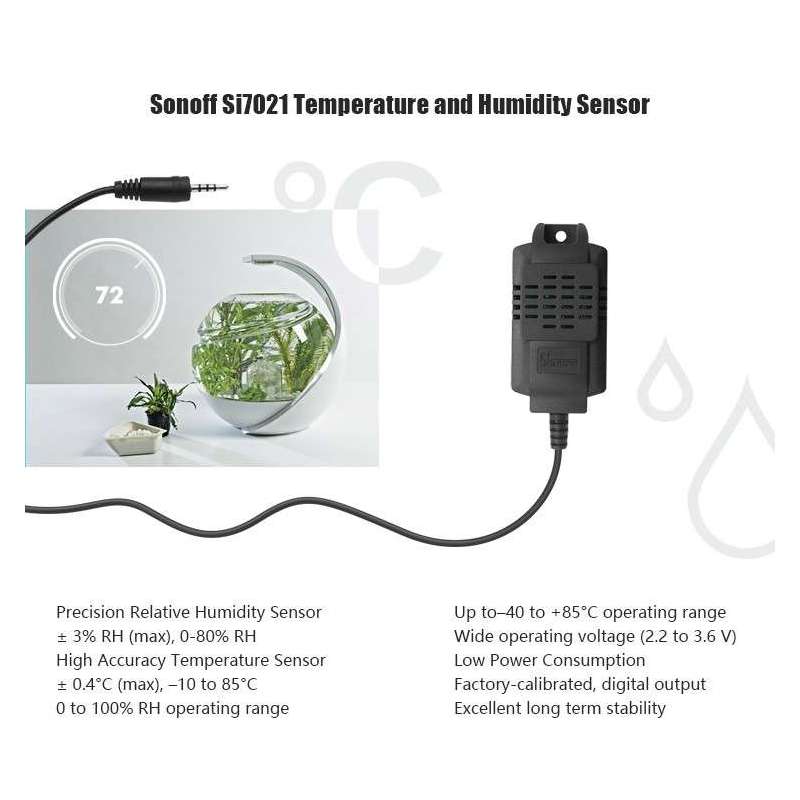 Sonoff TH Sensor Si7021 (Itead IM170714003) Temperature and Humidity Sensor