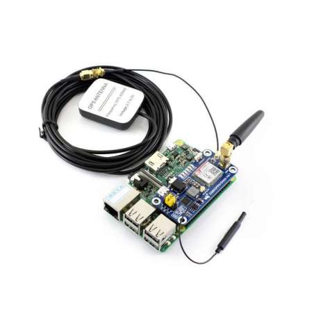 GSM/GPRS/GNSS/Bluetooth HAT for Raspberry Pi (WS-13460) Based on SIM868