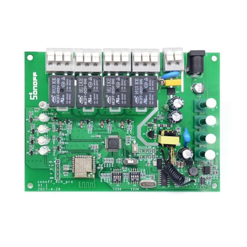 Sonoff 4CH Pro - 4 Gang Inching/Self-Locking/Interlock WiFi RF Smart ...