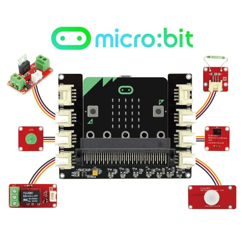 Crowtail Starter Kit for Micro:bit V2.0 (ER-CRT45259M) Microbit BBC ...
