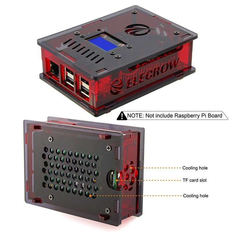 Elecrow 4 in 1 Raspberry Pi B+ Raspberry Pi 3 Case Charger AC/DC ...