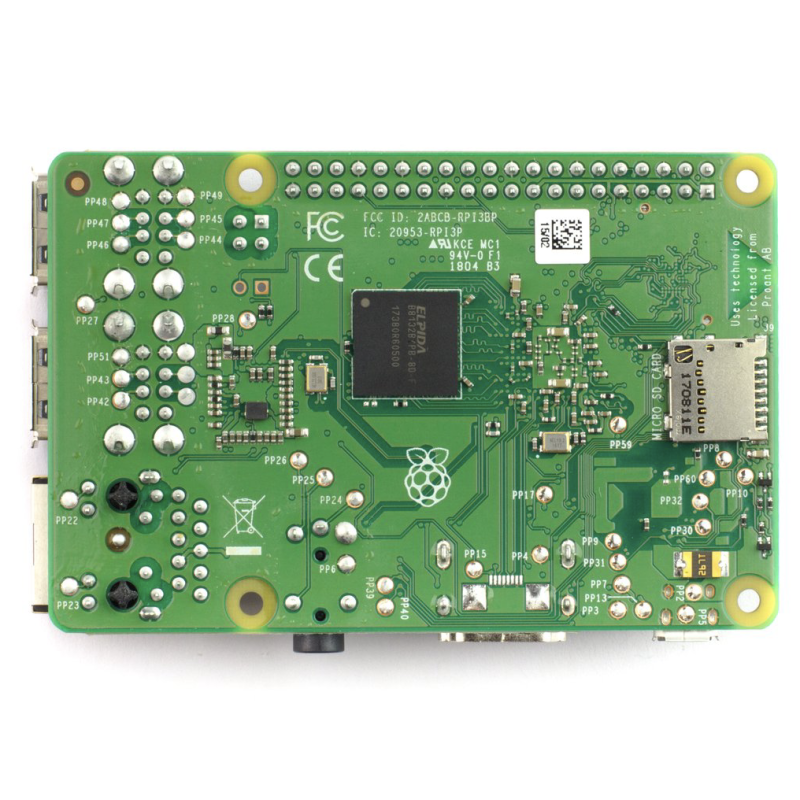 Raspberry Pi 3 Model B+ BCM2837B0 1GB RAM, 802.11 b/g/n/ac, BT4.2