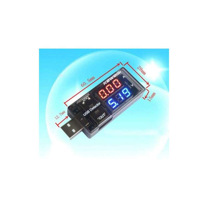 USB-POWER-METER (Olimex) USB TYPE A POWER METER WITH DISPLAY VOLTAGE ...