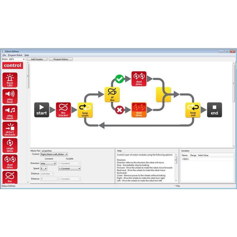 Edison V2.0 Programmable Robot with EdComm programming cable