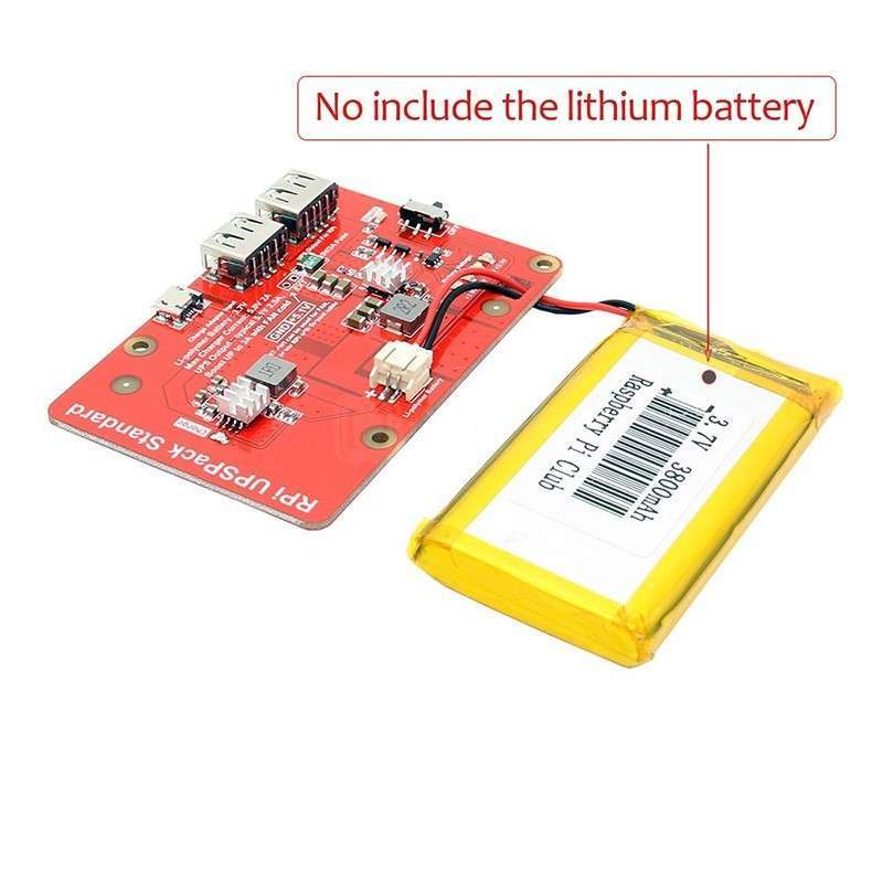 Raspberry Pi UPS Lithium Battery Board for Raspberry Pi 3B+/3B (ER ...