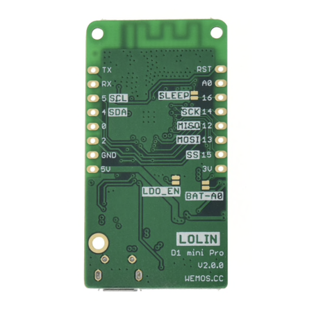 LOLIN D1 mini Pro V2.0.0 (WEMOS) WIFI SP8266 16MB ext.ant.MicroPython ...