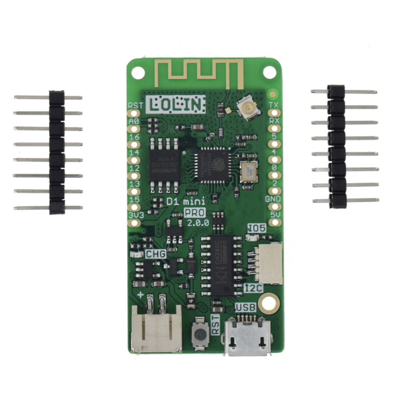 LOLIN D1 mini Pro V2.0.0 (WEMOS) WIFI SP8266 16MB ext.ant.MicroPython ...