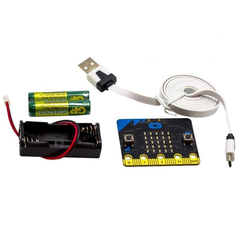 BBC micro:bit Starter Kit (Kitronik) micro:bit+USB Cable 100cm+Battery ...