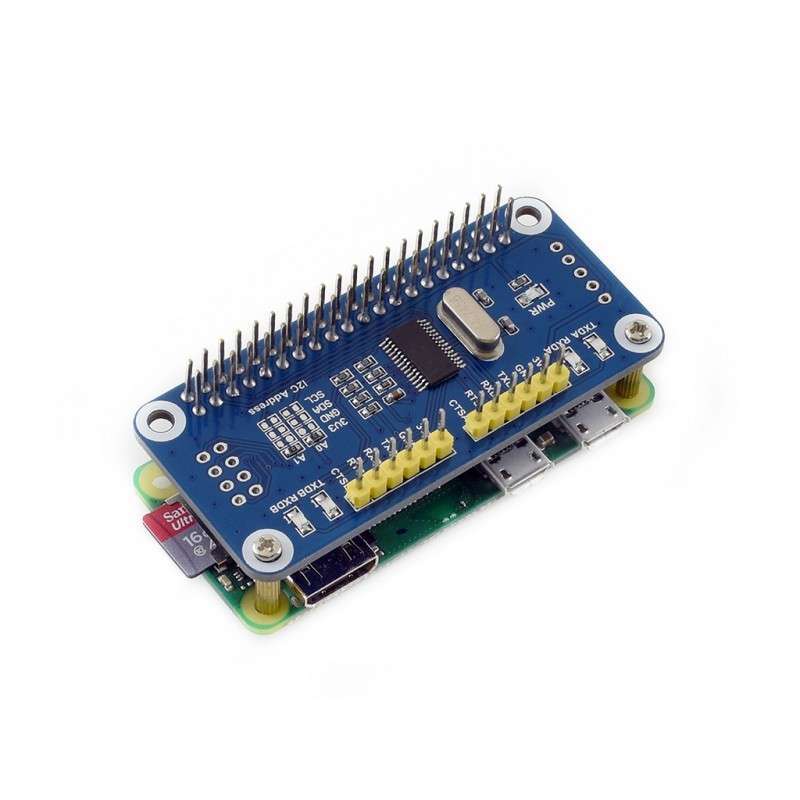 Serial Expansion HAT for Raspberry Pi, I2C Interface, 2-ch UART, 8 ...