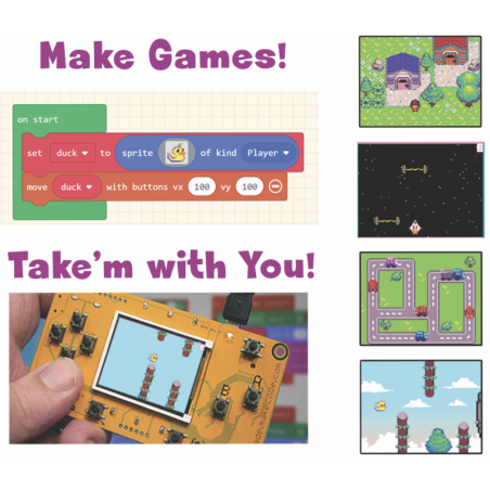 BrainPad Arcade (GHI Electronics) Microsoft MakeCode, JavaScript