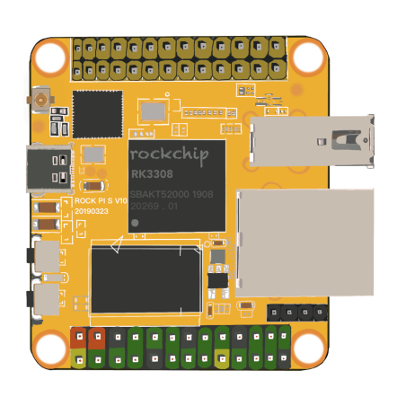Rock Pi S 512 MB BT,WiFi, POE ready (174776) Rockchip RK3308 Quad A35