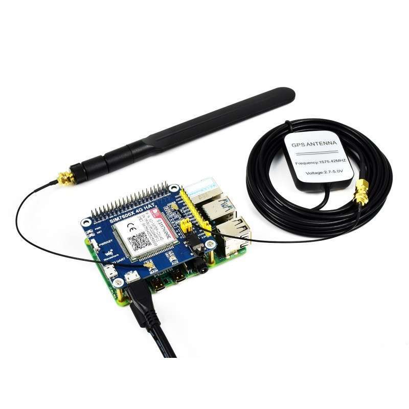 SIM7600E LTE Cat-1 HAT for Raspberry Pi, 3G / 2G / GNSS Asia, Europe ...