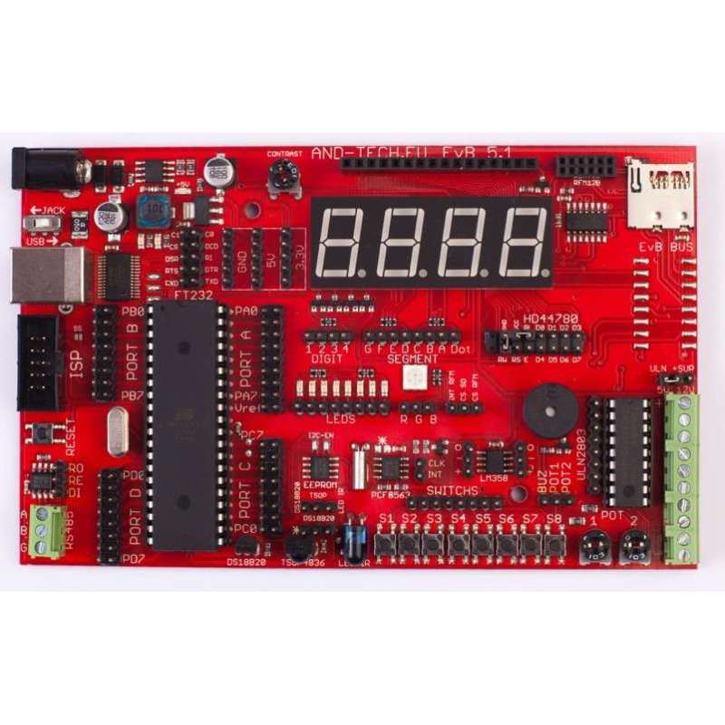 Evaluation Kit EVB5.1 Mega32 Blue LCD (AND-TECH)