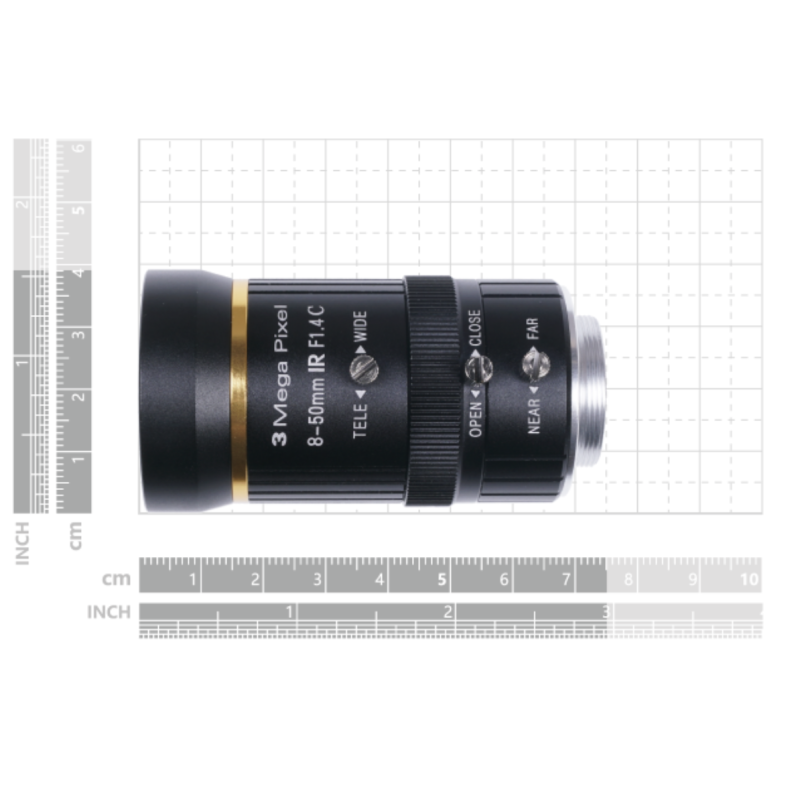 8-50mm 3MP Lens for Raspberry Pi High Quality Camera with C Mount (SE ...