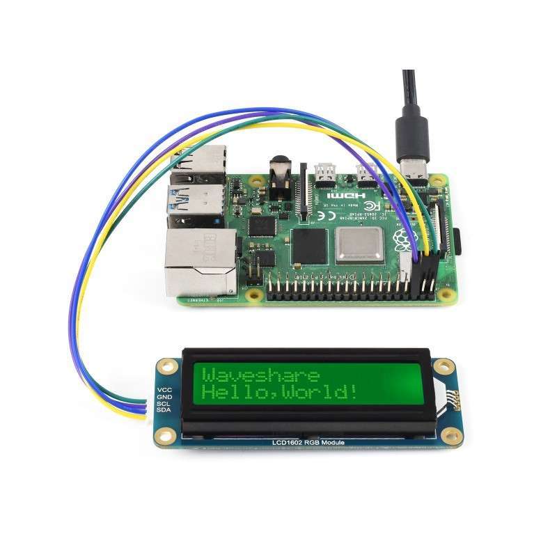 LCD1602 RGB Module, 16x2 Characters LCD, RGB Backlight, 3.3V/5V, I2C ...