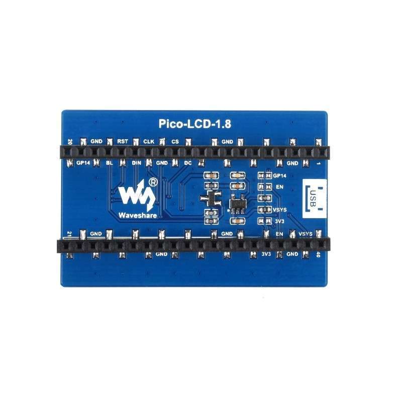 1.8inch LCD Display Module for Raspberry Pi Pico, 65K Colors, 160×128 ...