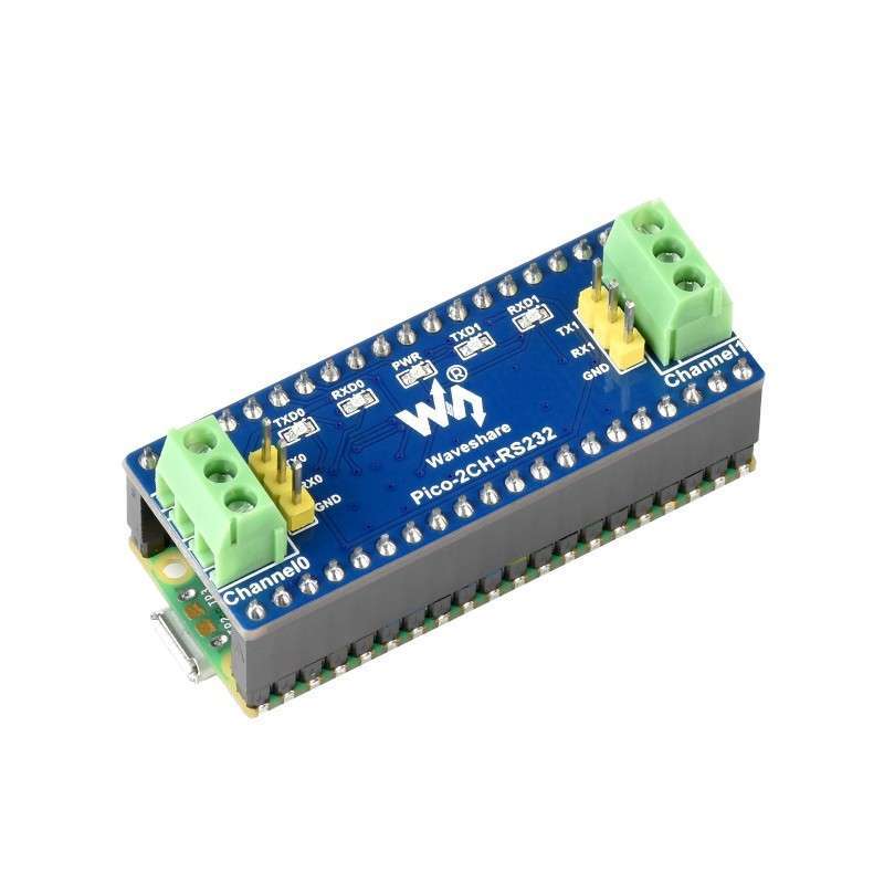 2-Channel RS232 Module for Raspberry Pi Pico, SP3232EEN Transceiver, UART To RS232 (WS-19979)