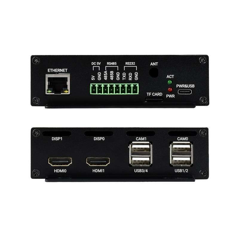 PoE Mini-Computer (Type B) Based on Raspberry Pi Compute Module 4 (NOT Included), Metal Case ...