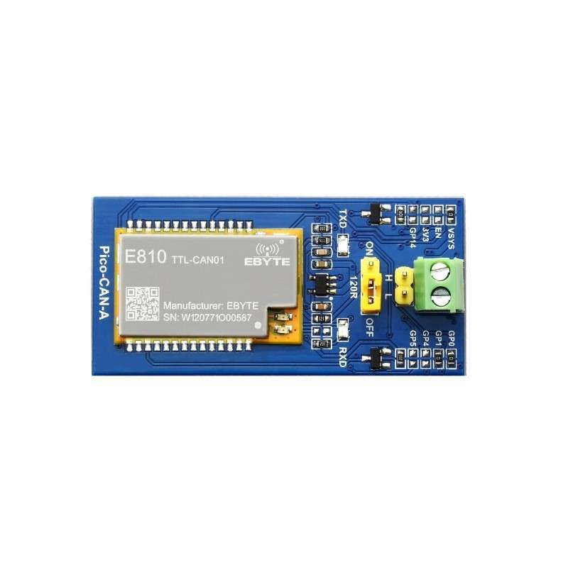 CAN Bus Module for Raspberry Pi Pico, UART to CAN conversion (WS-20240)