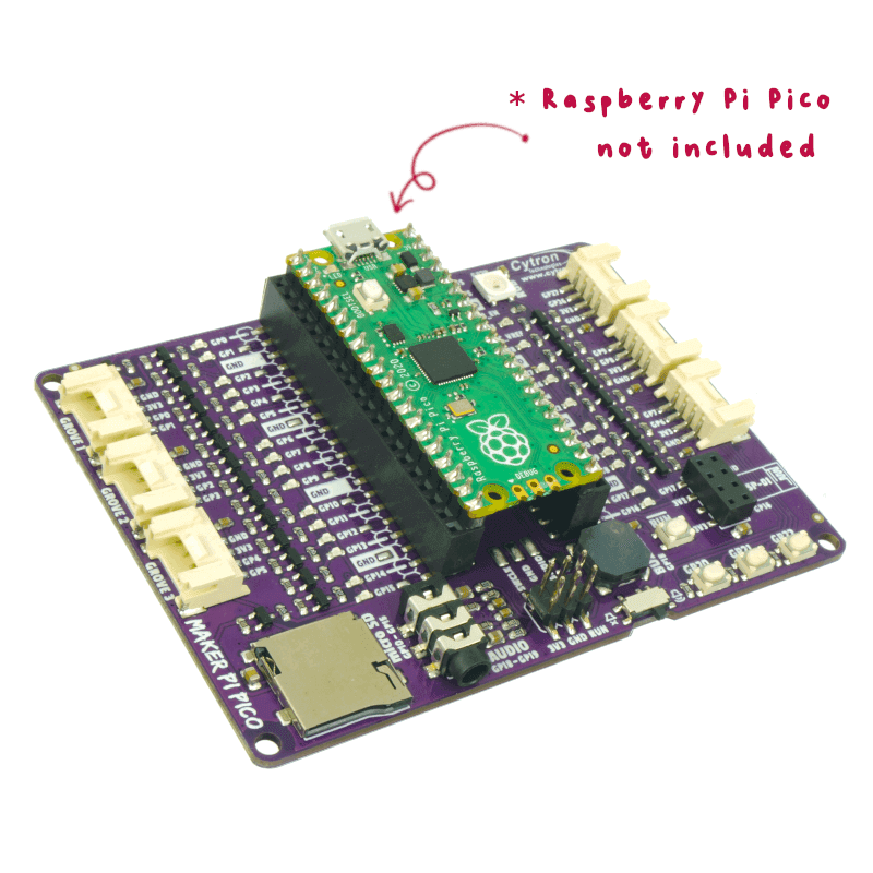 Maker Pi Pico Base (Cytron Technologies) MAKER-PI-PICO-NB - without Pico