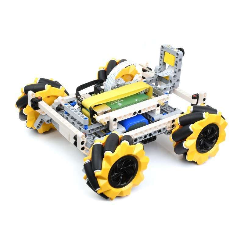BuildMecar Kit, Smart Building Block Robot with Mecanum Wheels, 5MP Camera, Based on Raspberry ...