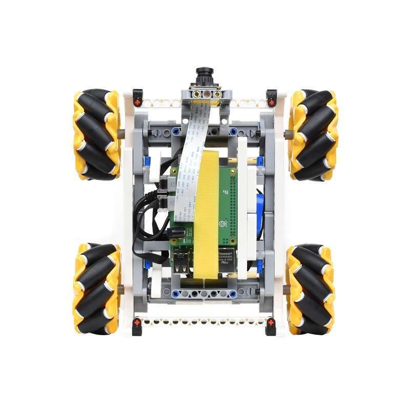 BuildMecar Kit, Smart Building Block Robot with Mecanum Wheels, 5MP Camera, Based on Raspberry ...