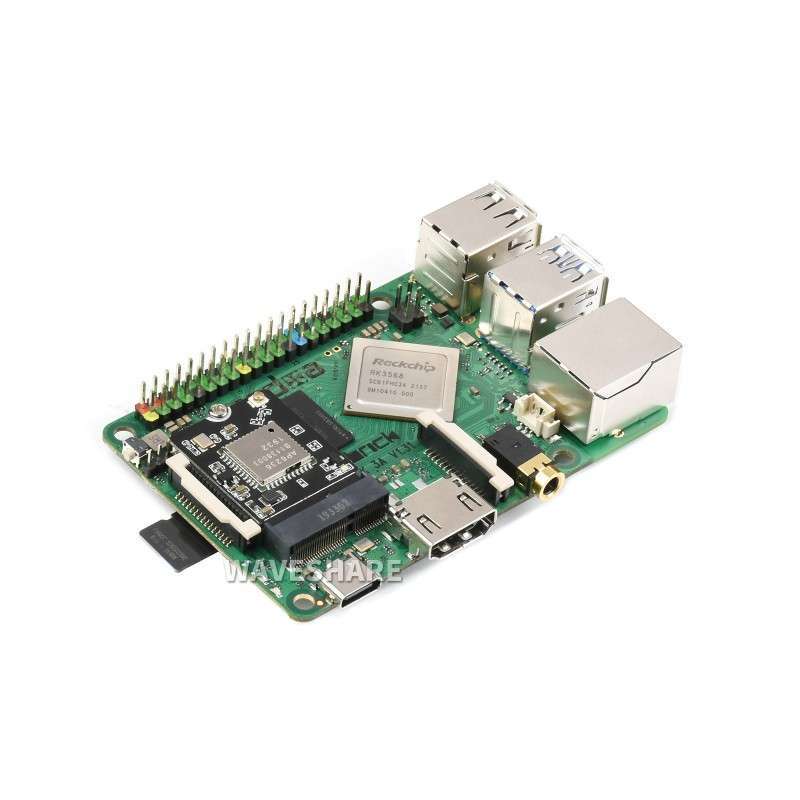 ROCK3 Model A, Credit Card Sized Computer SBC, RK3568, 4GB RAM/16GB ...