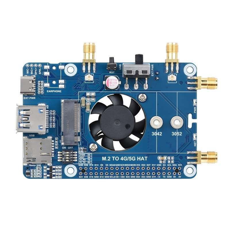 RM500Q-GL 5G HAT for Raspberry Pi, quad antennas LTE-A, multi band, 5G ...