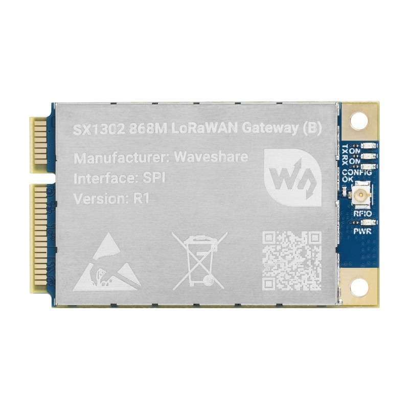 SX1303 868M LoRaWAN Gateway Module/HAT for Raspberry Pi, Standard Mini ...