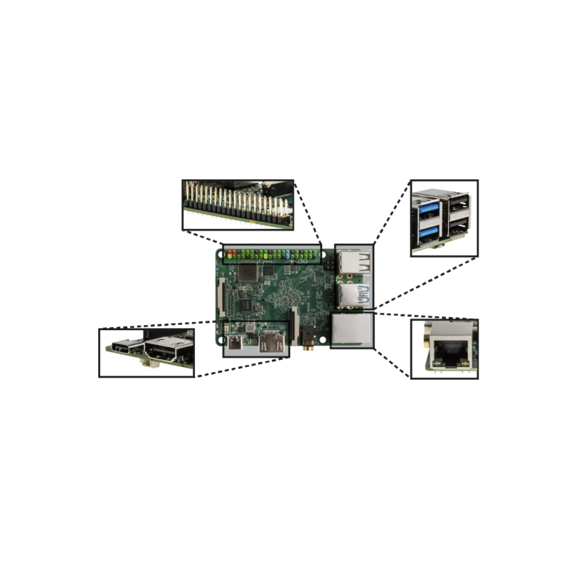 Radxa ROCK 4 Model SE 4GB Single Board Computer Rockchip RK3399-T ARM ...