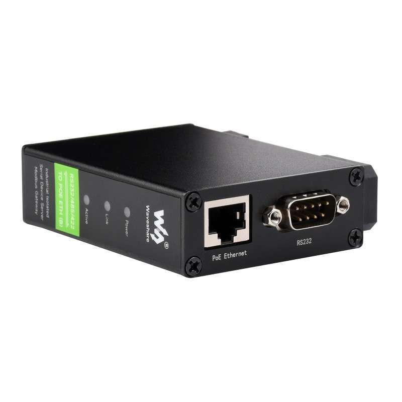 Rail-Mount Serial Server, RS232/485/422 to RJ45 Ethernet Module, TCP/IP ...