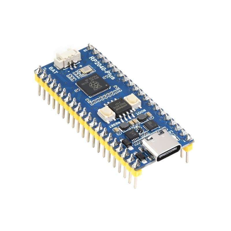 RP2040-Plus, a Pico-like MCU Board Based on Raspberry Pi RP2040 Plus (WS-20808) 4MB +HEADER