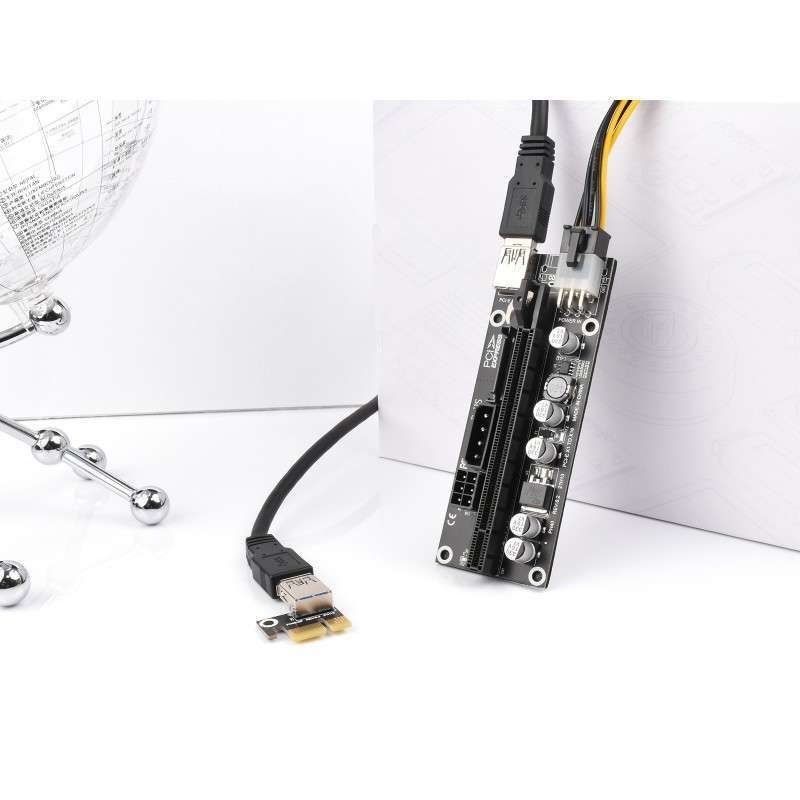 PCIe X1 to PCIe X16 Expander, Using With M.2 to PCIe 4-Ch Expander (WS ...