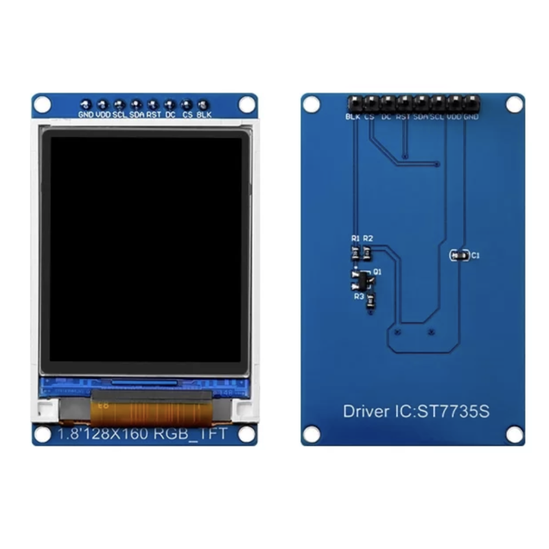 1.8 inch IPS Display SPI HD 65K Full Color LCD TFT Module ST7735S 128x160 (ER-DSI18452O)