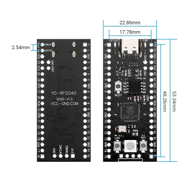 RP-2040 Core Board 4MB Compatible with Raspberry Pi Pico/MicroPython ... RP-2040 Core Board 4MB Compatible with Raspberry Pi Pico/MicroPython ...