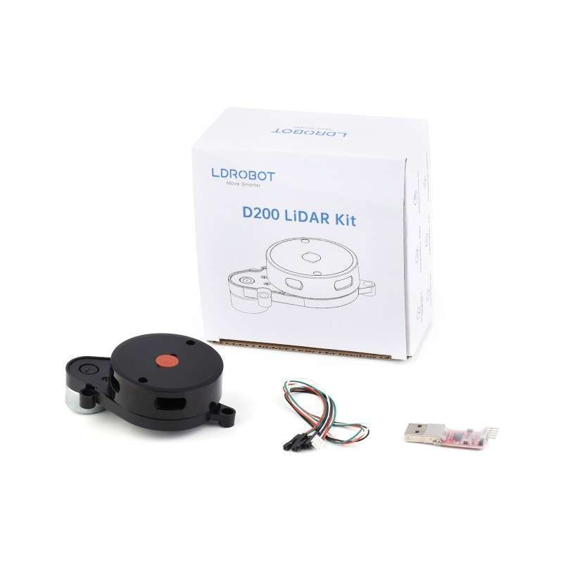 360° Omni-directional Triangulation Lidar, 8m Radius, D200 Developer ...