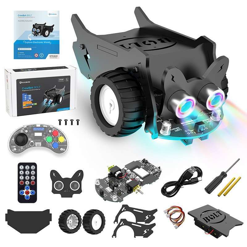 CrowBot BOLT-Open Source Programmable Smart Robot Car STEAM Robot Kit ...