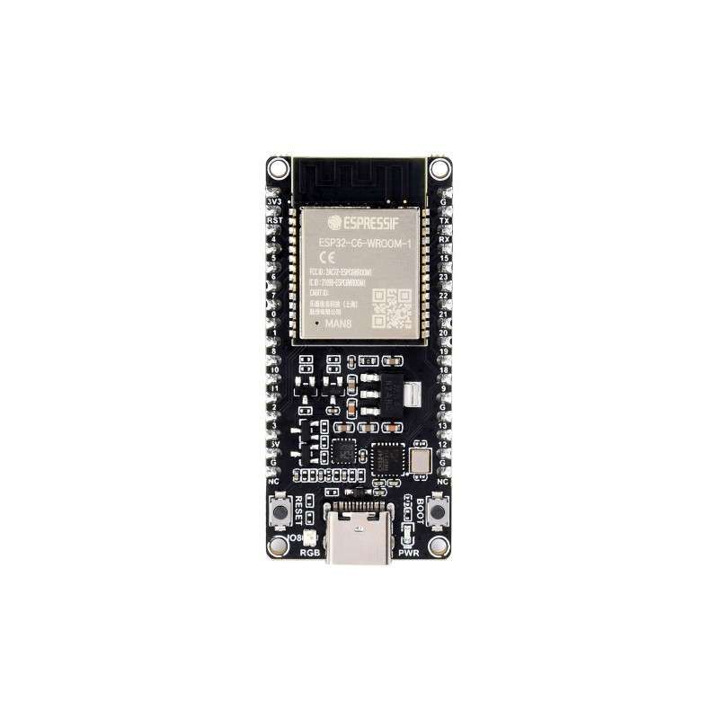 ESP32-C6 Microcontroller, WiFi 6 Dev.Board, 160MHz, ESP32-C6-WROOM-1-N8 ... ESP32-C6 Microcontroller, WiFi 6 Dev.Board, 160MHz, ESP32-C6-WROOM-1-N8 ...