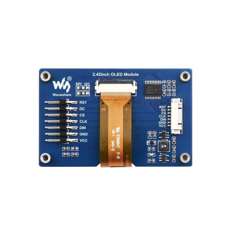 2.42inch OLED Display Module, 128×64 Resolution, SPI / I2C ...