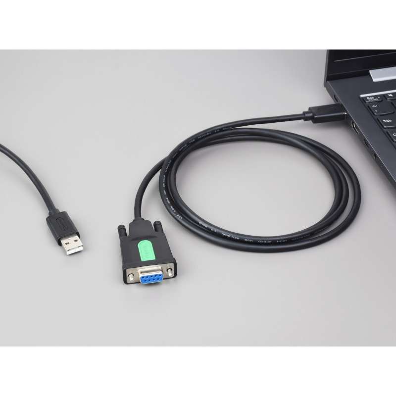 Industrial USB To RS232 Serial Adapter Cable, USB Type A To DB9 Female ...