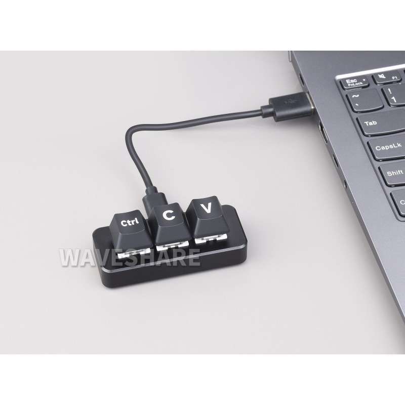 Ctrl C/V Shortcut Keyboard (Plus version) For Programmers, 3-Key Development Board, Adopts ...