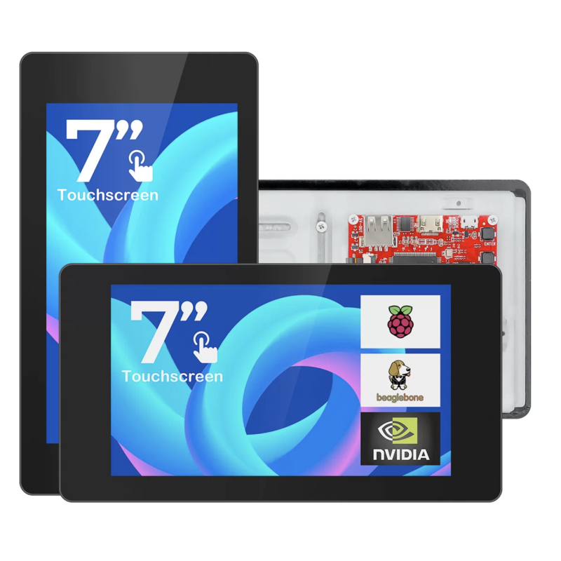 CrowVision 7.0 Inch Touch HDMI 1024x600 IPS LCD for Raspberry Pi ...