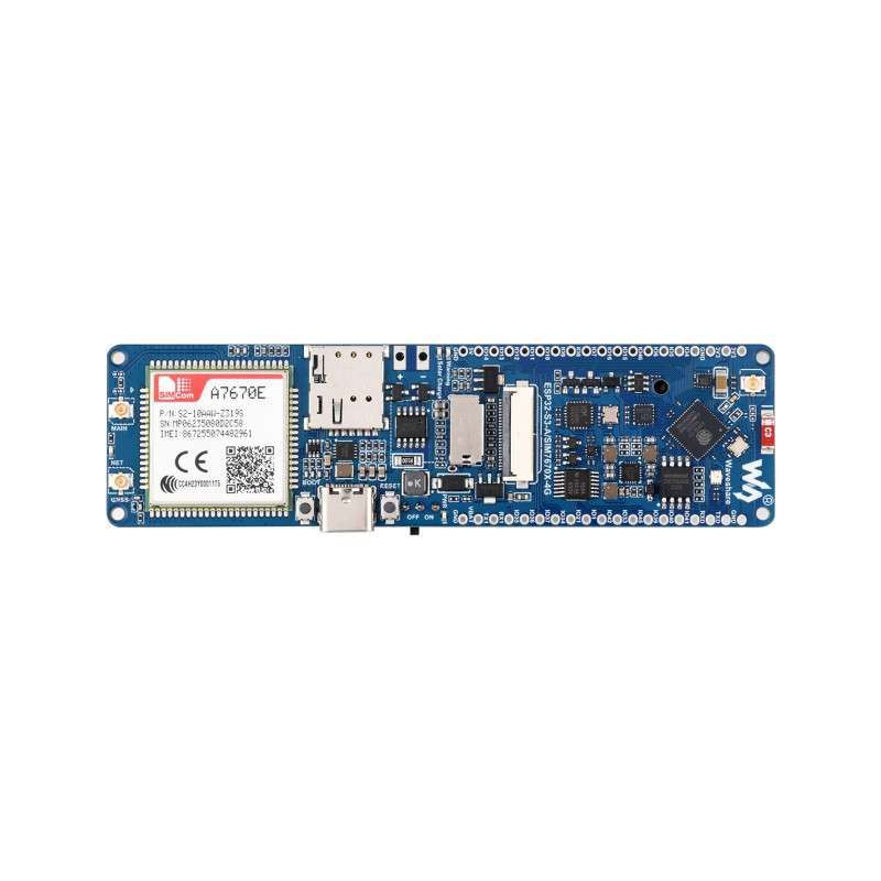 ESP32-S3 A7670E 4G Development Board, LTE Cat-1 / 2G / WiFi / Bluetooth,Call,SMS,GNSS (WS-26749)
