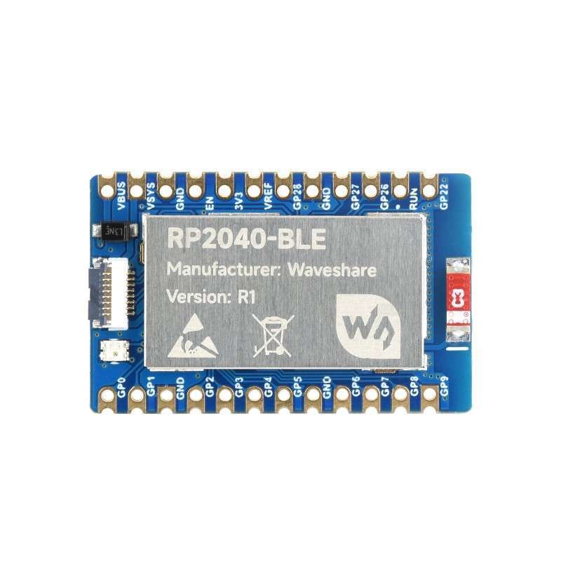 Waveshare RP2040-BLE Development Board, Raspberry Pi RP2040, Bluetooth 5.1 Dual Mode (WS-26616)