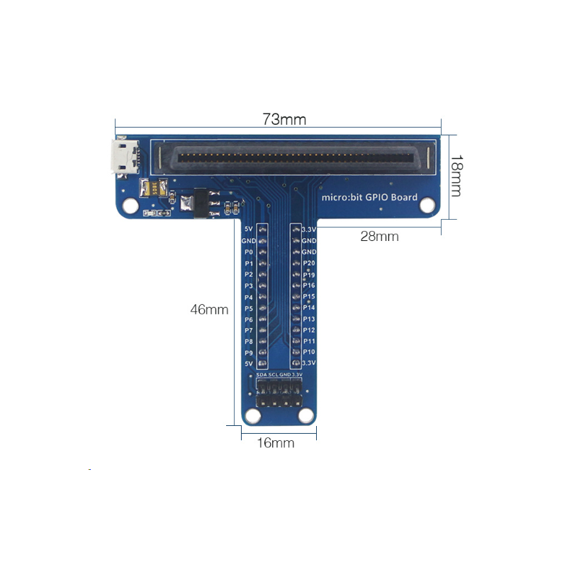 BBC micro:bit GPIO T-shape breakout broad micro:bit GPIO extension ...