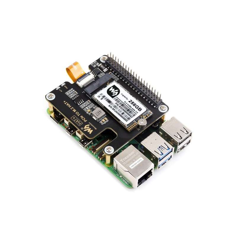 PCIe To M.2 Adapter for Raspberry Pi 5, Supports NVMe Protocol M.2 ...