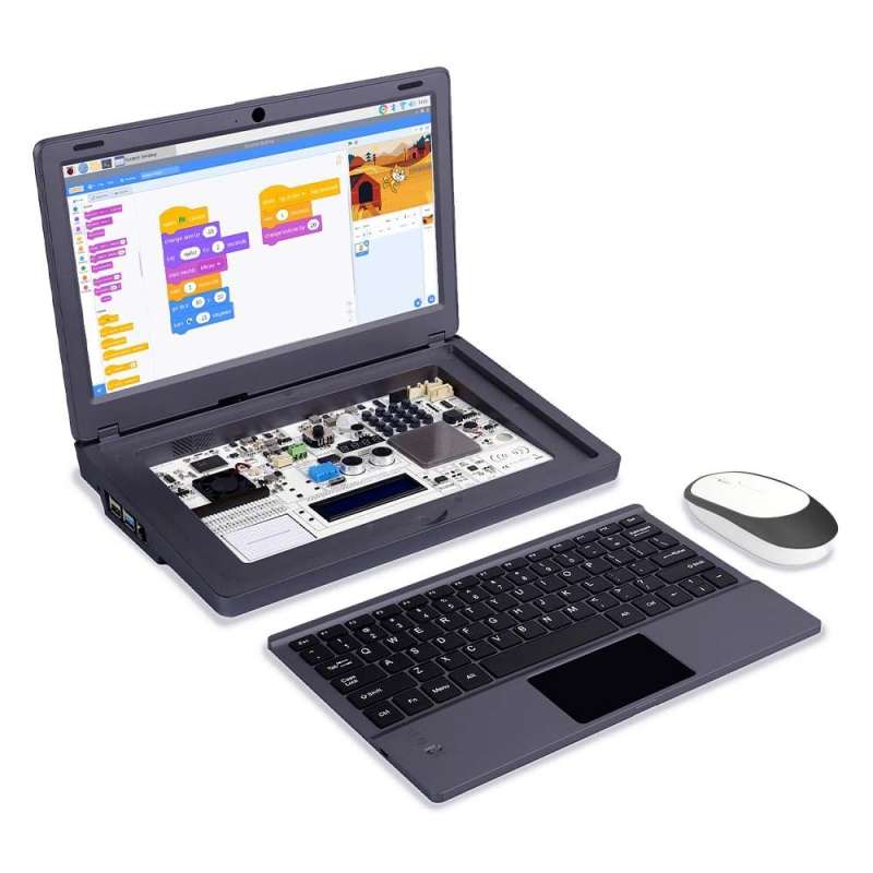 CrowPi2 (Silver) All In One Raspberry Pi Laptop & STEM Learning (ER-SER35002P) Advanced Kit ...