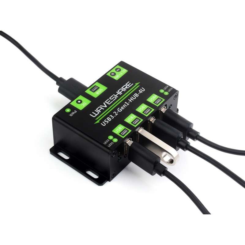 4-Ch USB 3.2 Gen1 HUB, Metal Case With Wall-Mount Support, Driver-Free ...