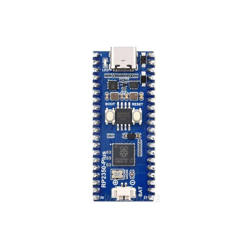 Waveshare RP2350-Plus Development Board, Raspberry Pi RP2350A Microcontroller (WS-29371) with ...