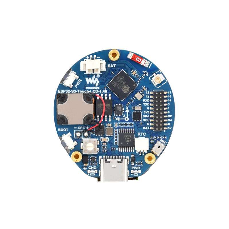 ESP32-S3 1.46inch Round Display Development Board, 412×412 WiFi/BT (WS ...